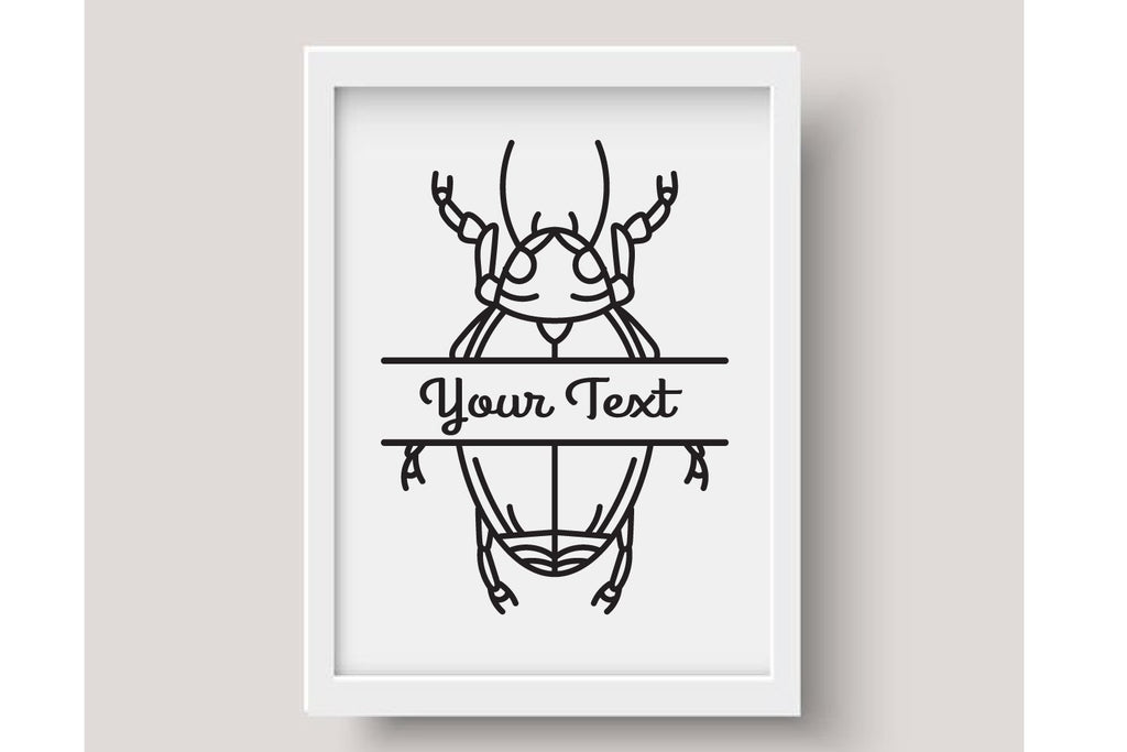 insect monogram, insect svg cut file - So Fontsy