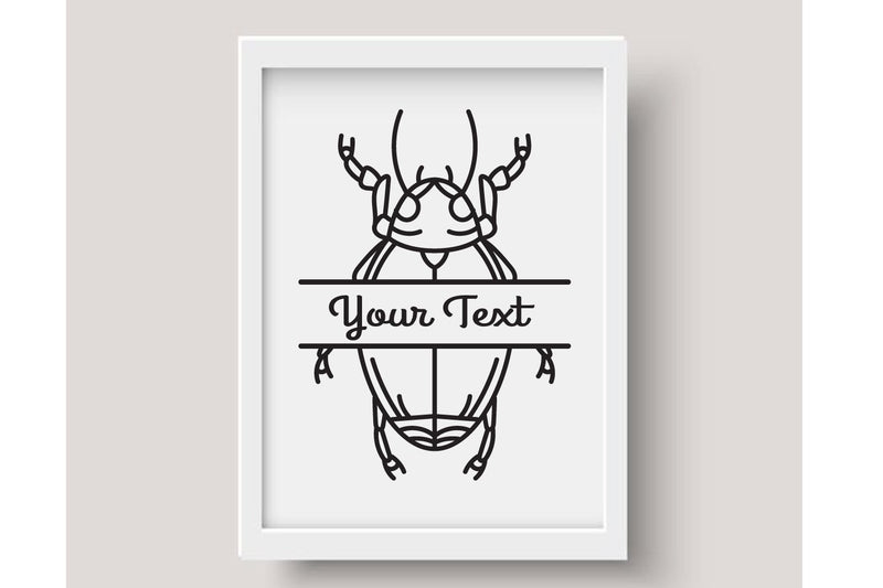 insect monogram, insect svg cut file - So Fontsy