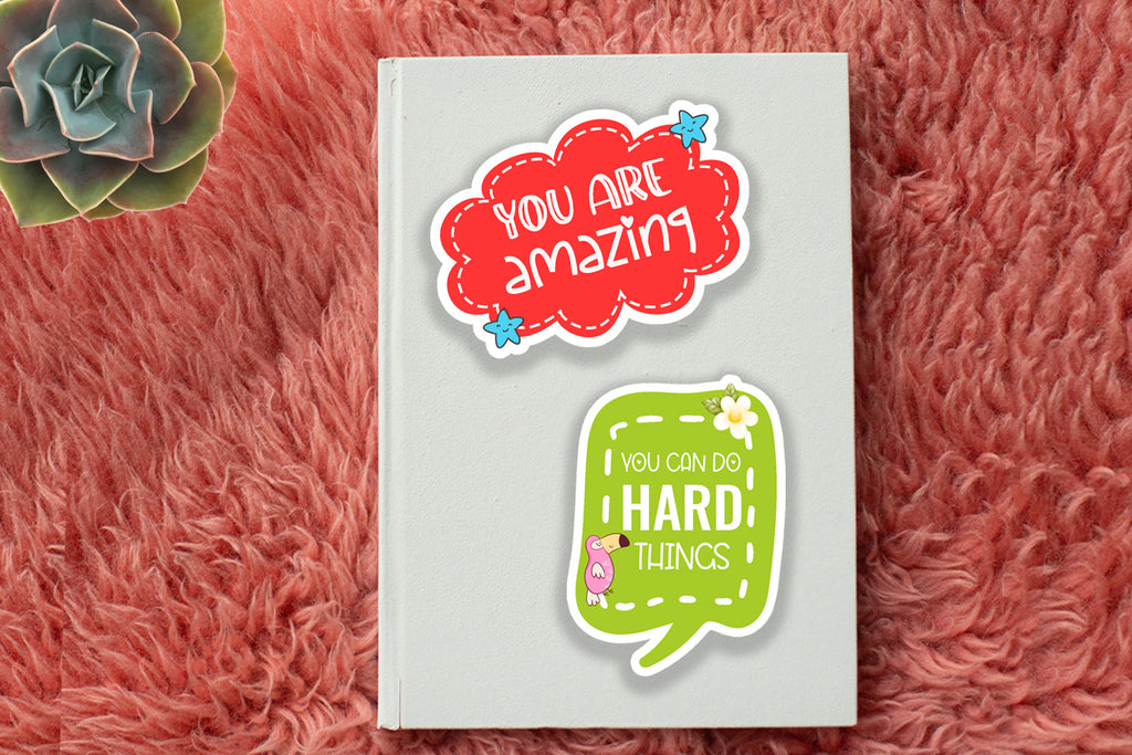 Inspirational Motivational Stickers Bundle for Kids - So Fontsy