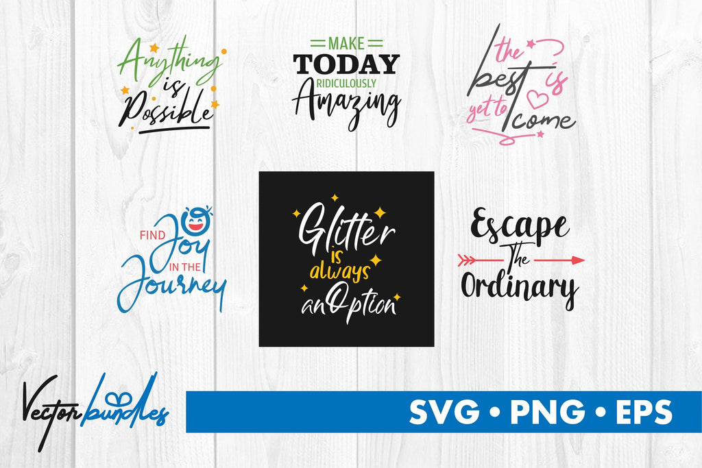Inspirational quote bundle svg - So Fontsy