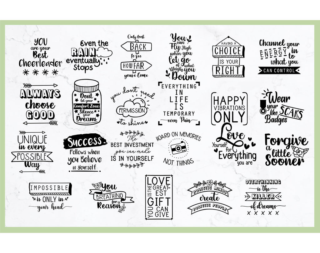Inspirational quotes bundle svg, motivational quotes bundle - So Fontsy