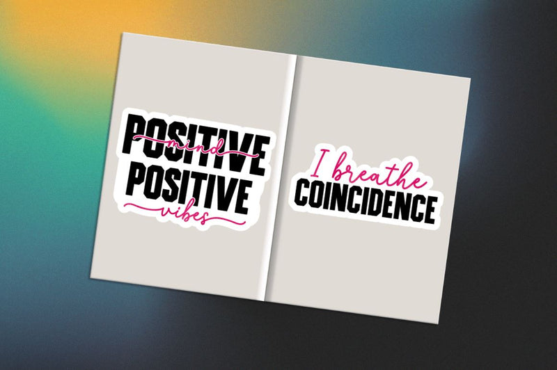 Inspirational Quotes Printable Stickers PNG Bundle - So Fontsy