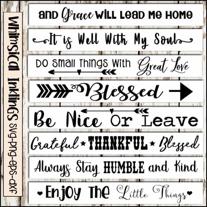 Inspirational Signs SVG Bundle - So Fontsy