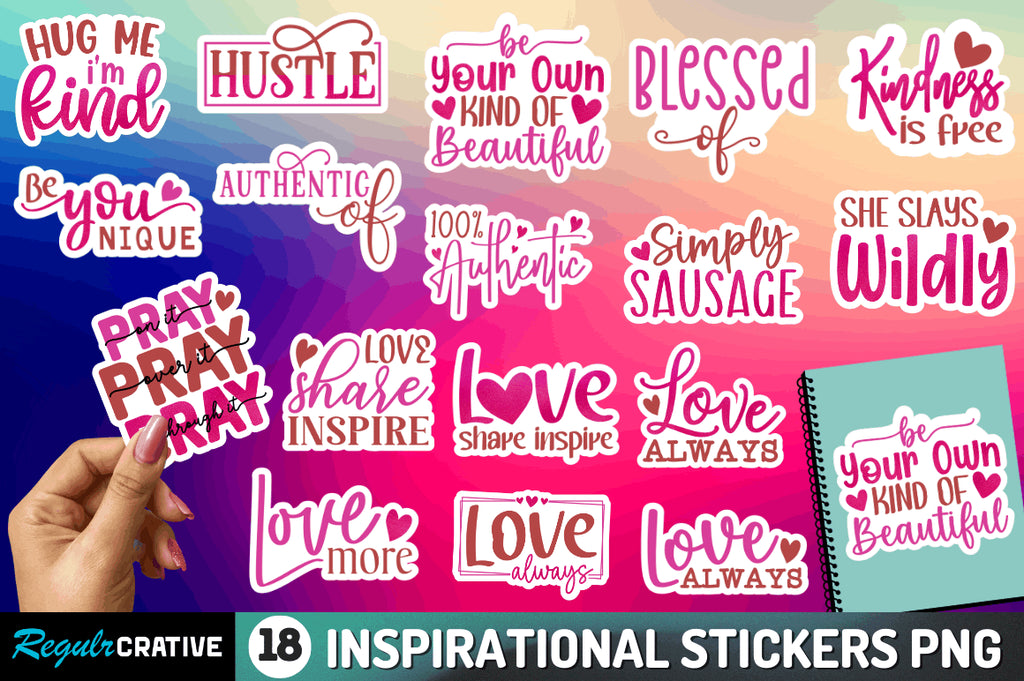 Inspirational Sublimation Stickers Bundle - So Fontsy