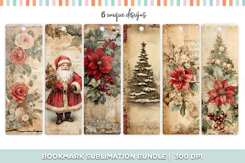 Instant Download Printable Christmas Bookmarks Set - So Fontsy