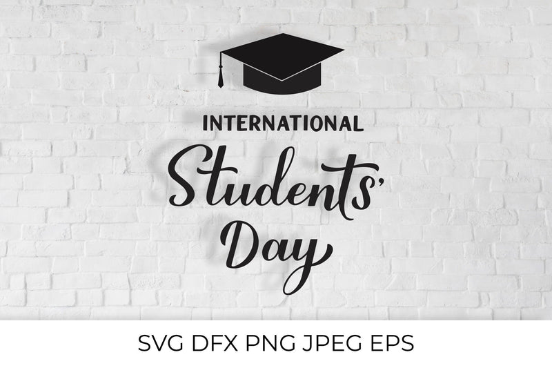 International Students Day calligraphy lettering - So Fontsy