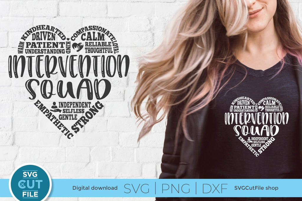 Intervention Squad Heart SVG - So Fontsy