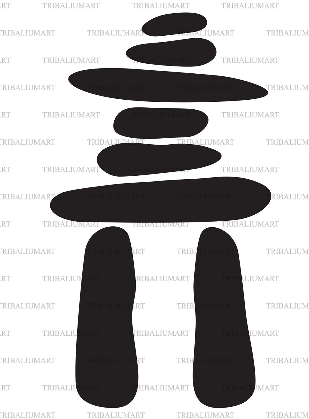 Inukshuk statue. Cut files for Cricut. Clip Art silhouettes (eps, svg ...