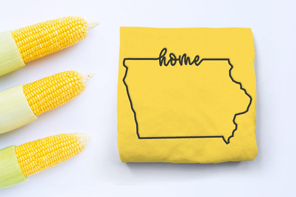 Iowa Home State Outline Embroidery - So Fontsy