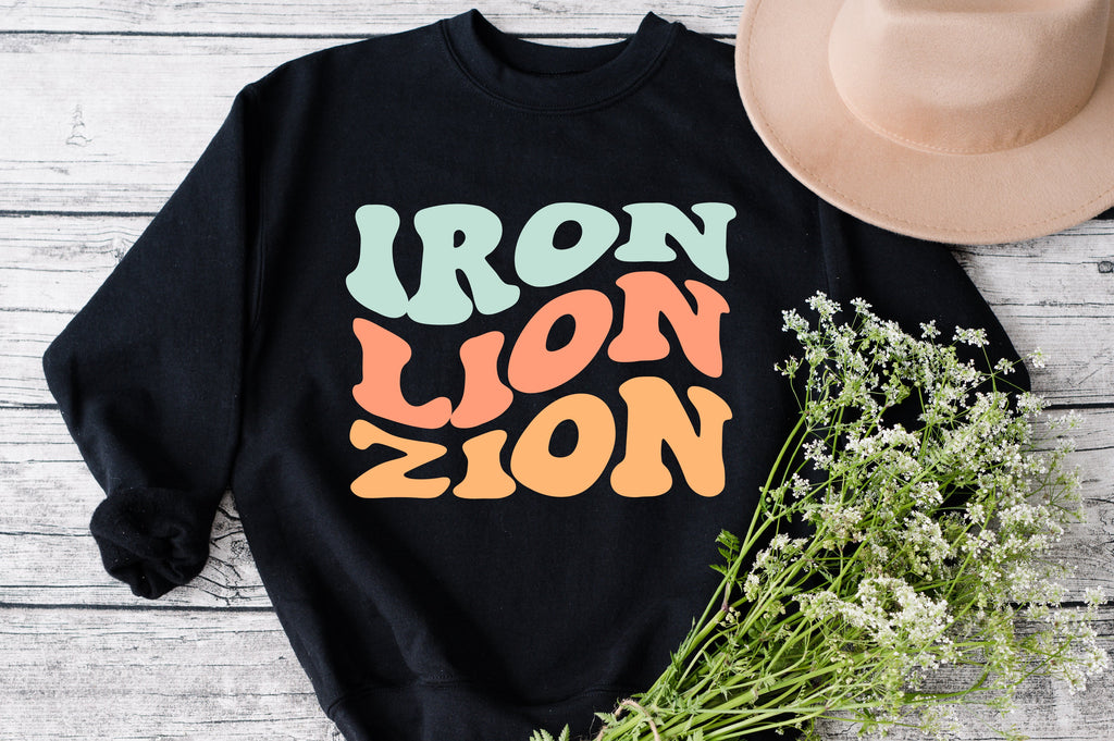 Iron Lion Zion svg, wavy style svg, EPS PNG Cricut Instant Download ...