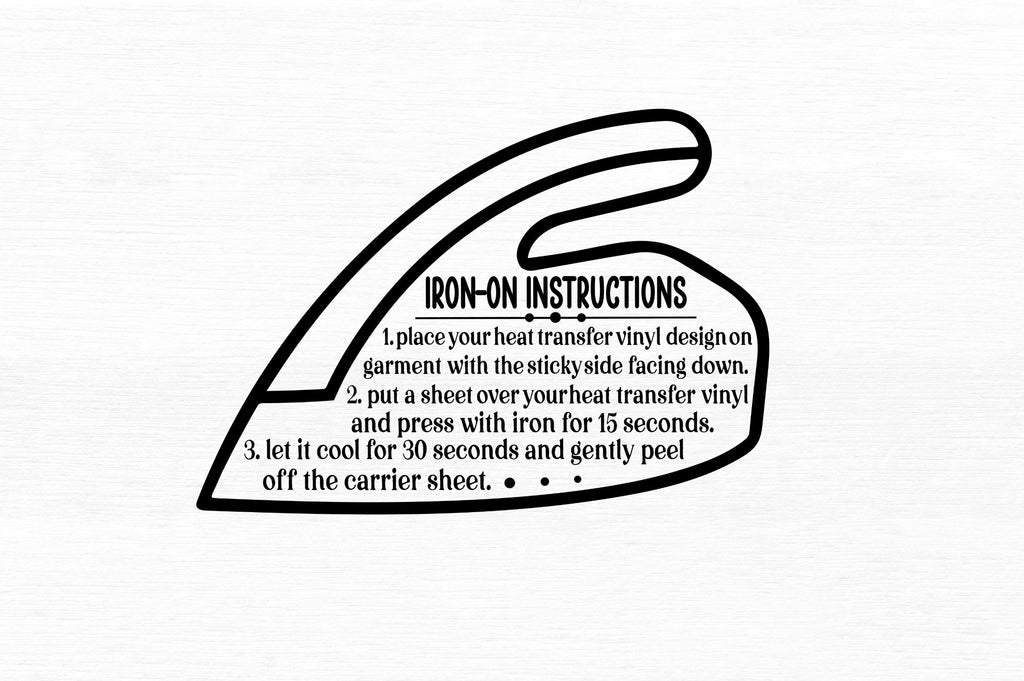 Iron on instructions SVG Design - So Fontsy
