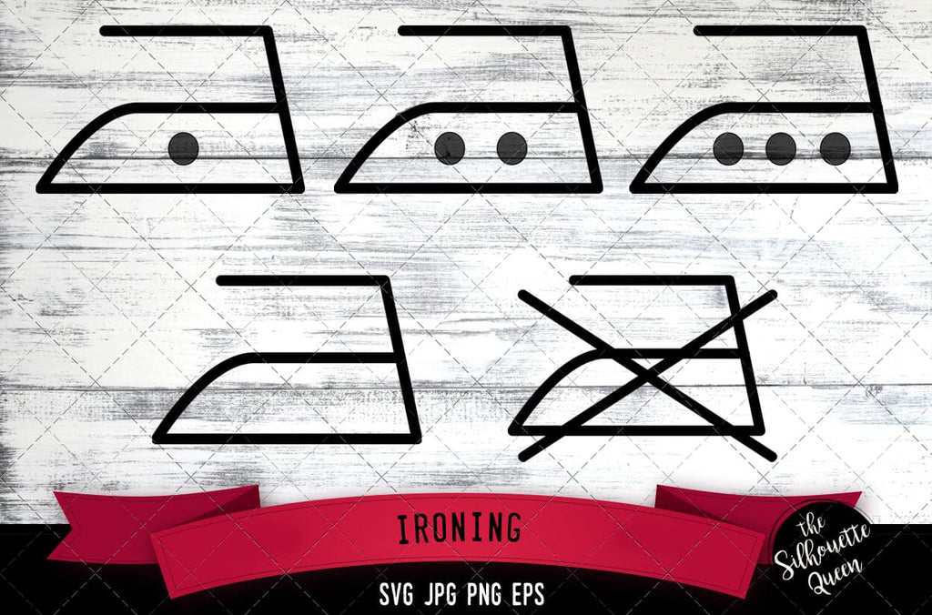 Ironing Icon SVG -Vector Symbol Commercial & Personal Use- Cricut,Silh ...