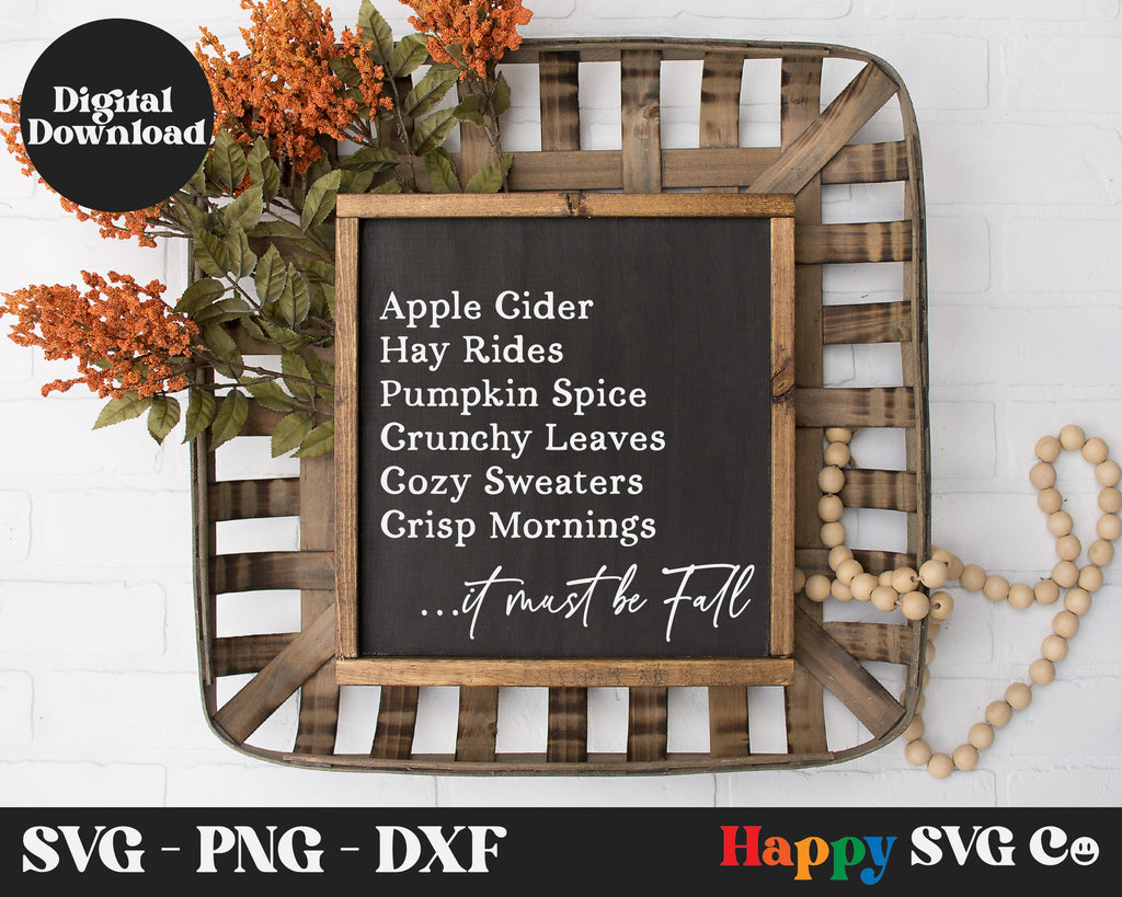 It Must Be Fall SVG File - So Fontsy