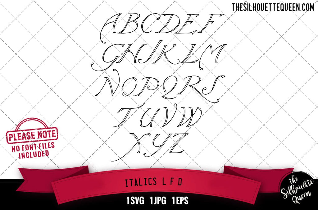 Italics. L.F.D alphabets - ABC letters - So Fontsy