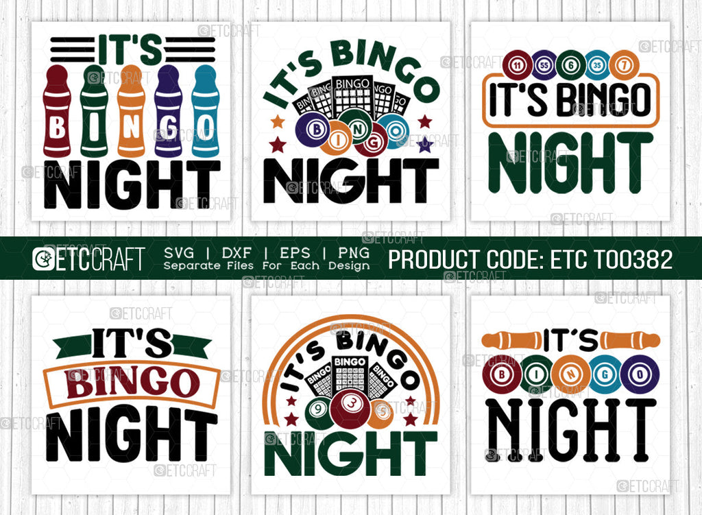 Its Bingo Night SVG Bundle, Bingo Svg, Bingo gift Svg, Bingo Games Svg ...