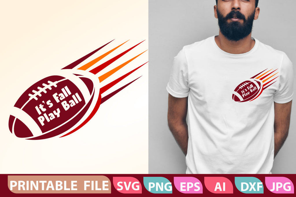 It's Fall, Play Ball SVG - So Fontsy