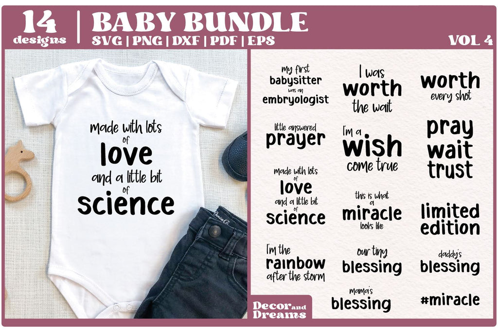IVF Awareness SVG Bundle | Baby Sayings Bundle - So Fontsy
