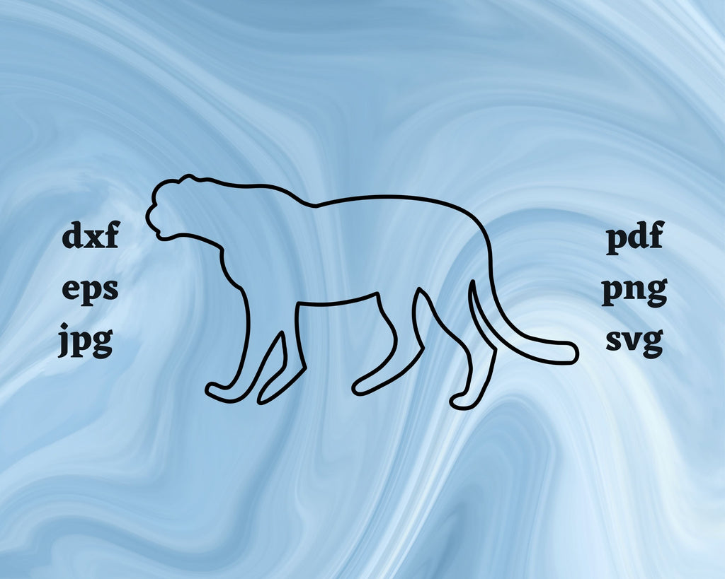 Jaguar Outline SVG Cut File - So Fontsy