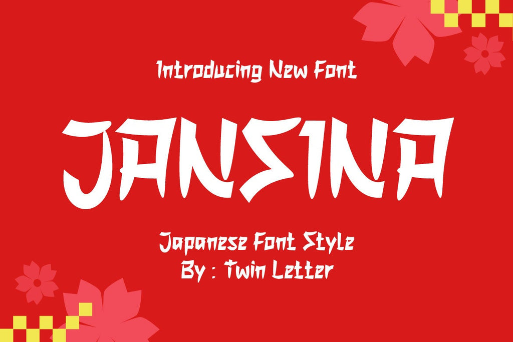 JANSINA Faux Japanese Font - So Fontsy