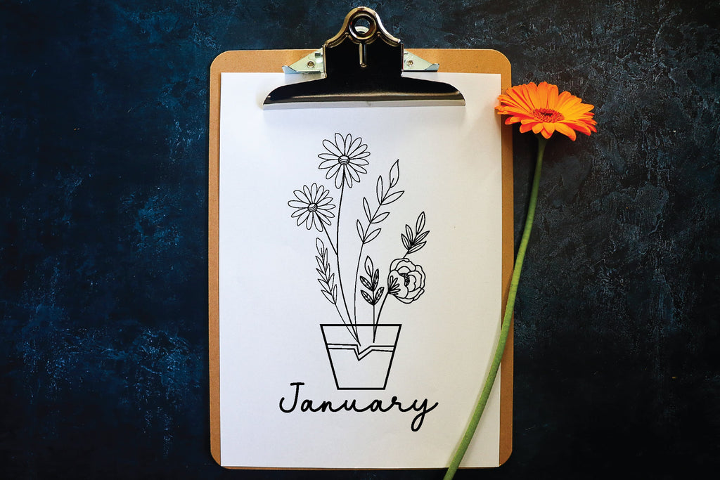 january widflower svg design - So Fontsy