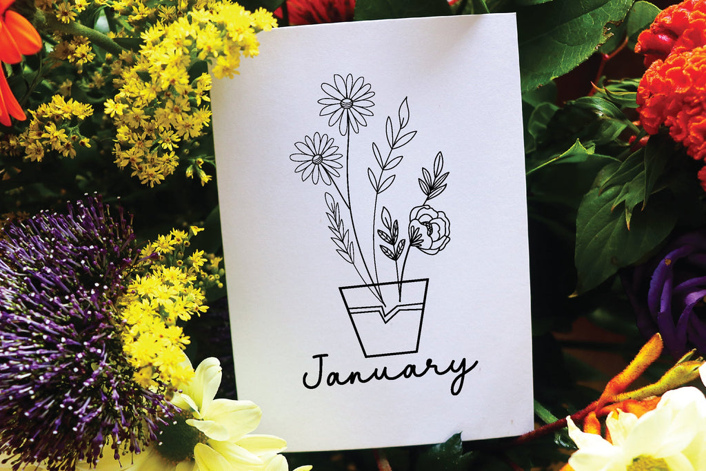 january widflower svg design - So Fontsy