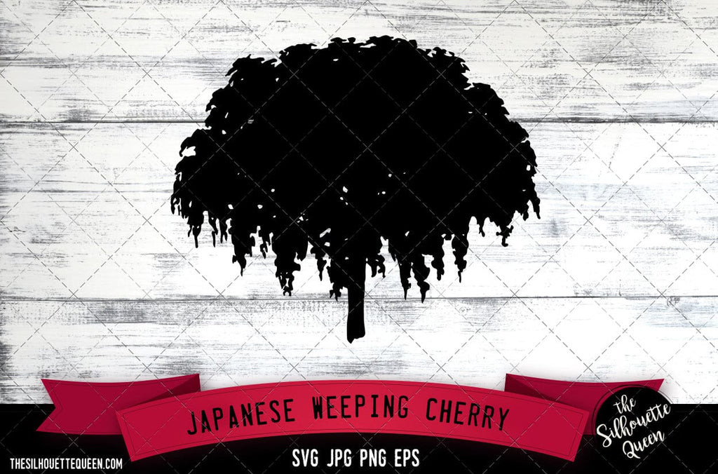 Japanese Weeping Cherry SVG -Vector Art Commercial & Personal Use- Cri ...