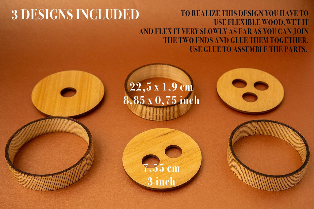 Jar Cap Vector File for Laser Cutter - 3 Variations. - So Fontsy