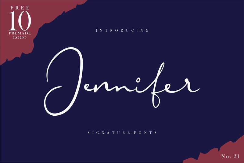 Jennifer [Extras Premade Logo] - So Fontsy