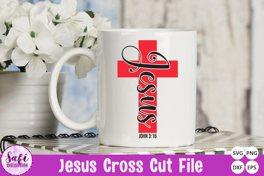 Jesus Cross SVG Cut File - So Fontsy