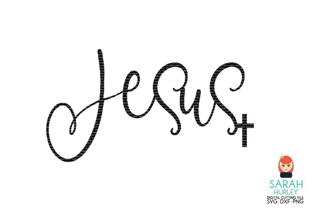 Jesus Cross Word - So Fontsy