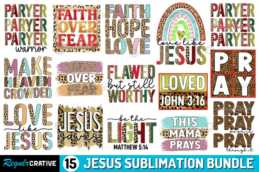 Jesus Sublimation Bundle - So Fontsy