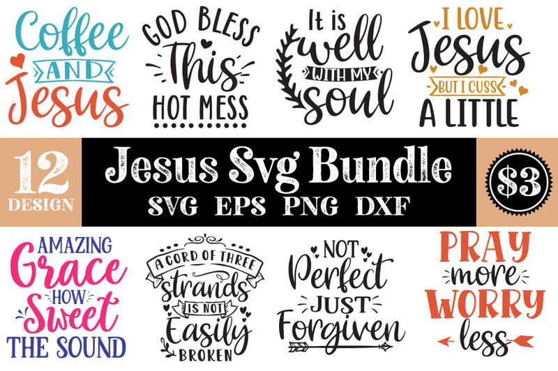 Jesus SVG Bundle Christian SVG cut file - So Fontsy