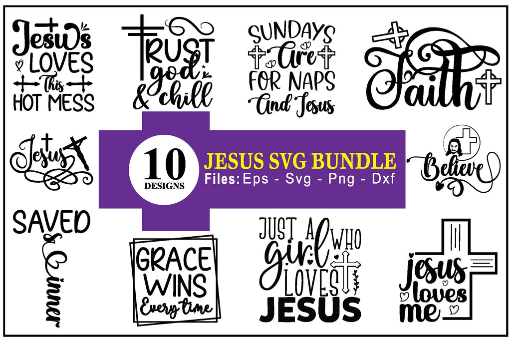 Jesus svg bundle cut file - So Fontsy