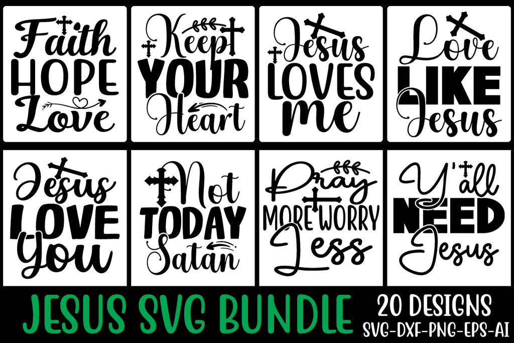 Jesus Svg Bundle - So Fontsy
