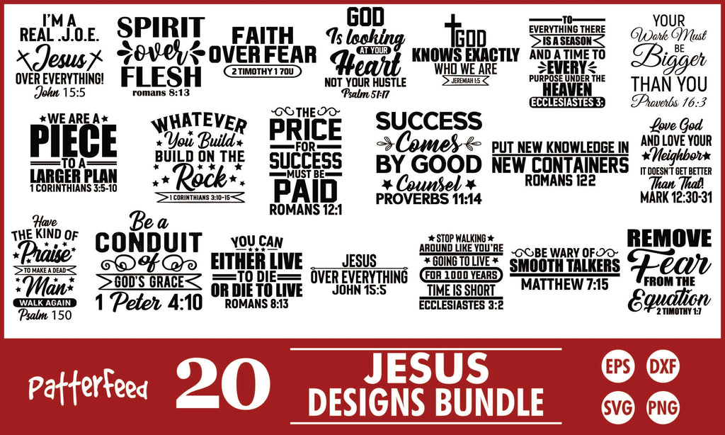 Jesus SVG Designs Bundle - So Fontsy
