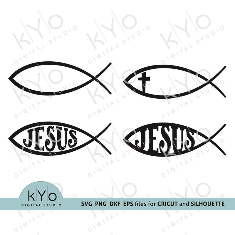 Jesus Symbol SVG, Christian Fish Symbol SVG, Ichthys Logo SVG Files ...
