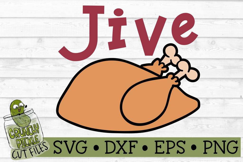 Jive Turkey Funny Thanksgiving or Holiday SVG Cut File - So Fontsy