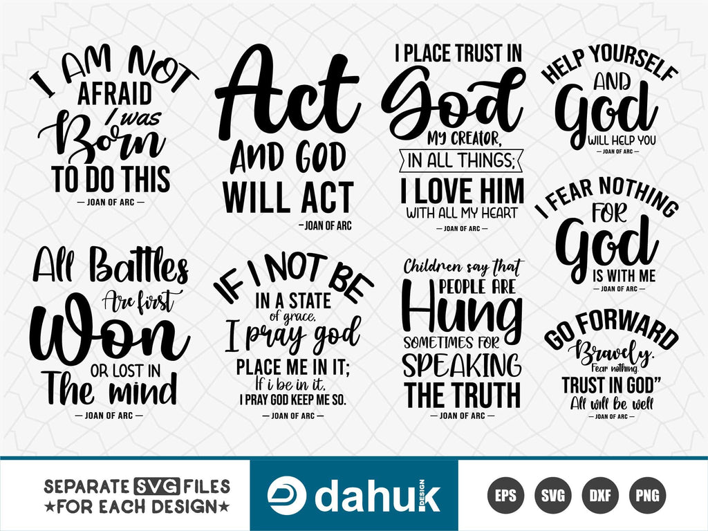 Joan of arc SVG, Religious Svg, Inspirational Svg - So Fontsy