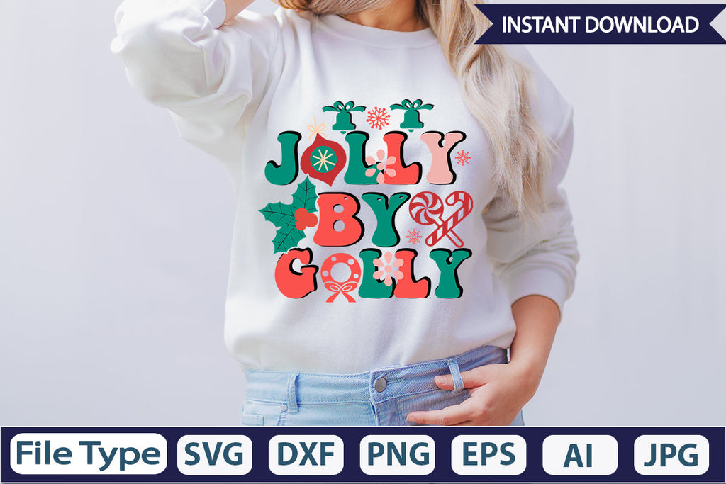 Jolly By Golly Retro Sublimation Design - So Fontsy