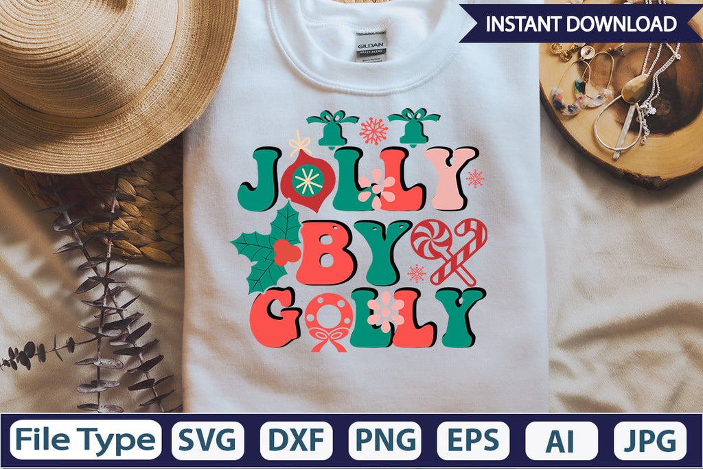 Jolly By Golly Retro Sublimation Design - So Fontsy