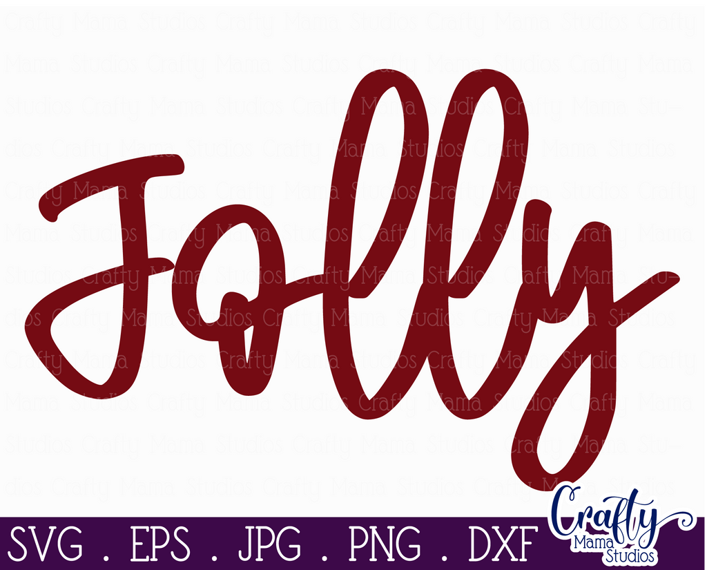 Jolly Svg, Christmas Farmhouse Cut File - So Fontsy