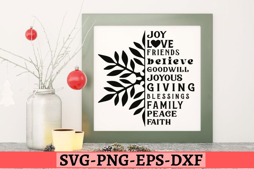 Joy love friends believe goodwill joyous giving blessings family peace ...