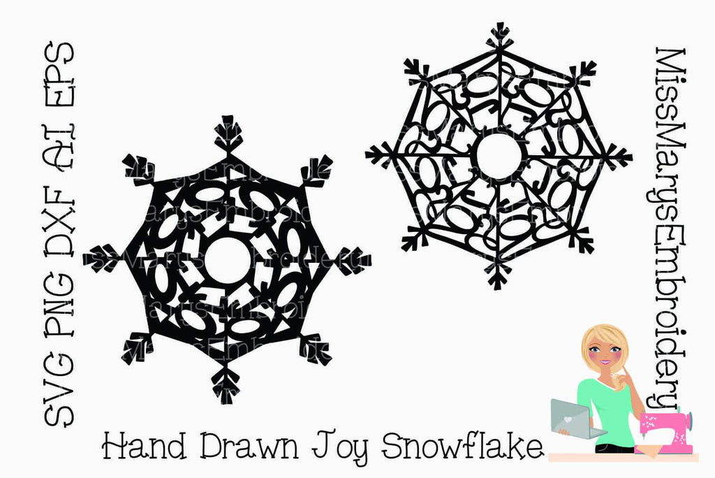 Joy Snowflake SVG | Joy SVG | Snowflake SVG | Cutting File | Cut File ...
