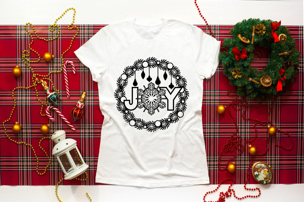 Joy SVG, Christmas SVG Vinyl Ornament, Christmas Tree Decoration. - So ...