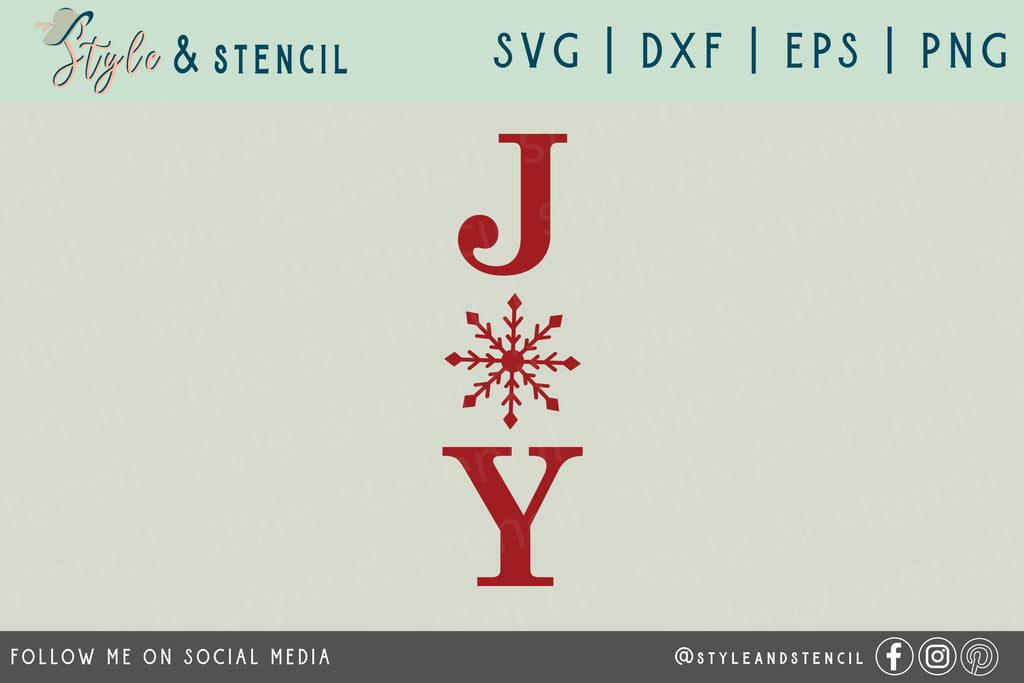 Joy Vertical Porch Sign SVG - Joy SVG - Christmas SVG - Joy - Porch ...