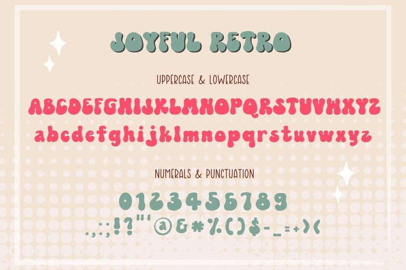 Joyful Retro - Cute Groovy Font - So Fontsy