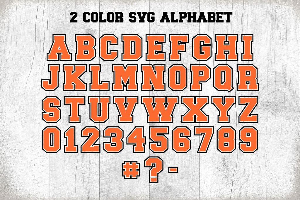 JP Sporty Tee Outlined Font and Alphabet - So Fontsy