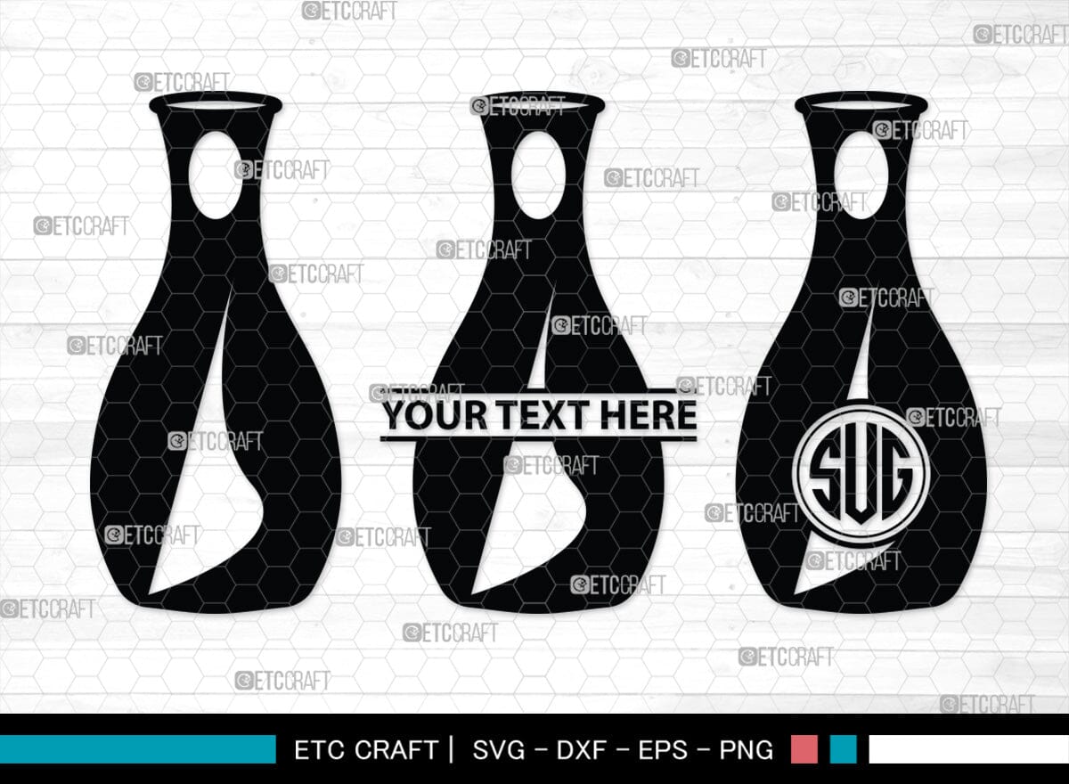 Jug monogram, Jug Silhouette, Jug SVG, Pitcher Svg, Jar Svg, Drink Svg ...
