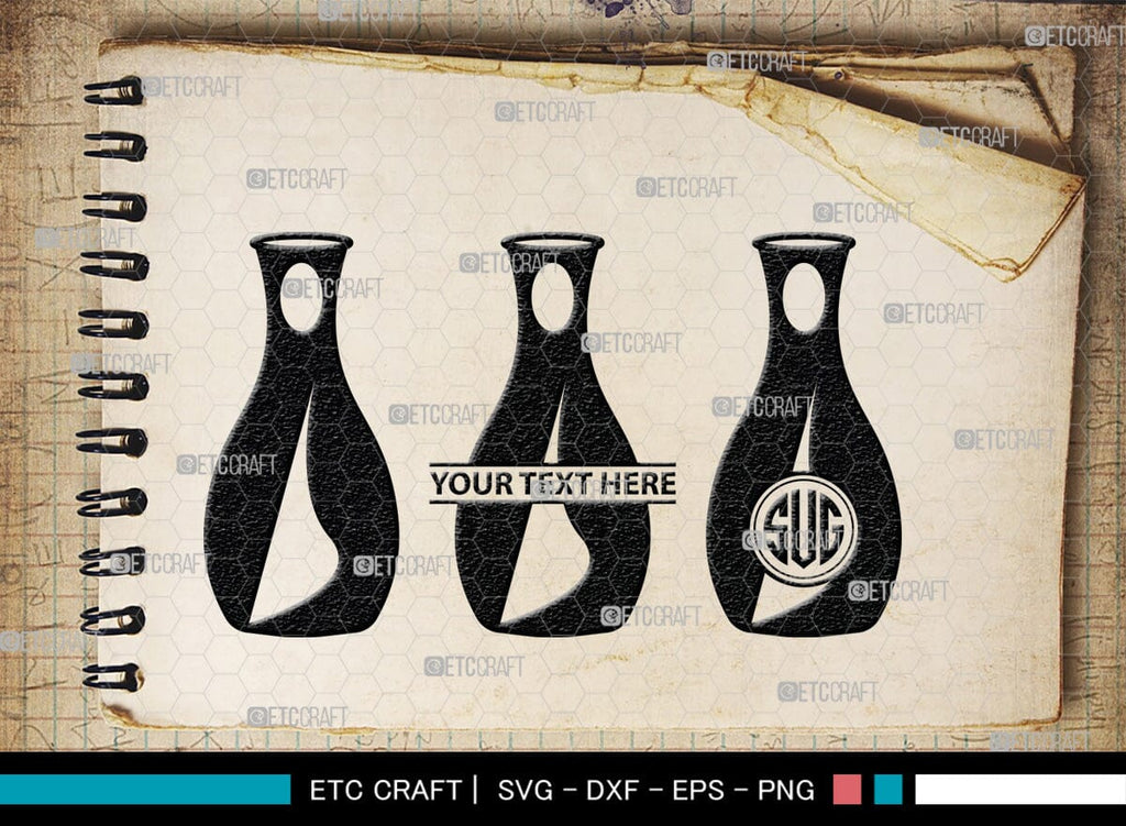 Jug monogram, Jug Silhouette, Jug SVG, Pitcher Svg, Jar Svg, Drink Svg ...