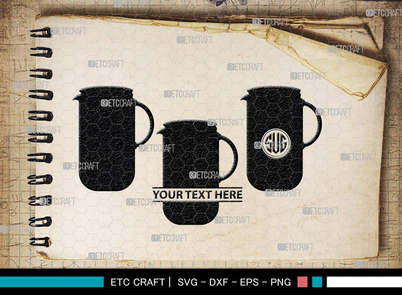 Jug monogram, Jug Silhouette, Jug SVG, Pitcher Svg, Jar Svg, Drink Svg ...